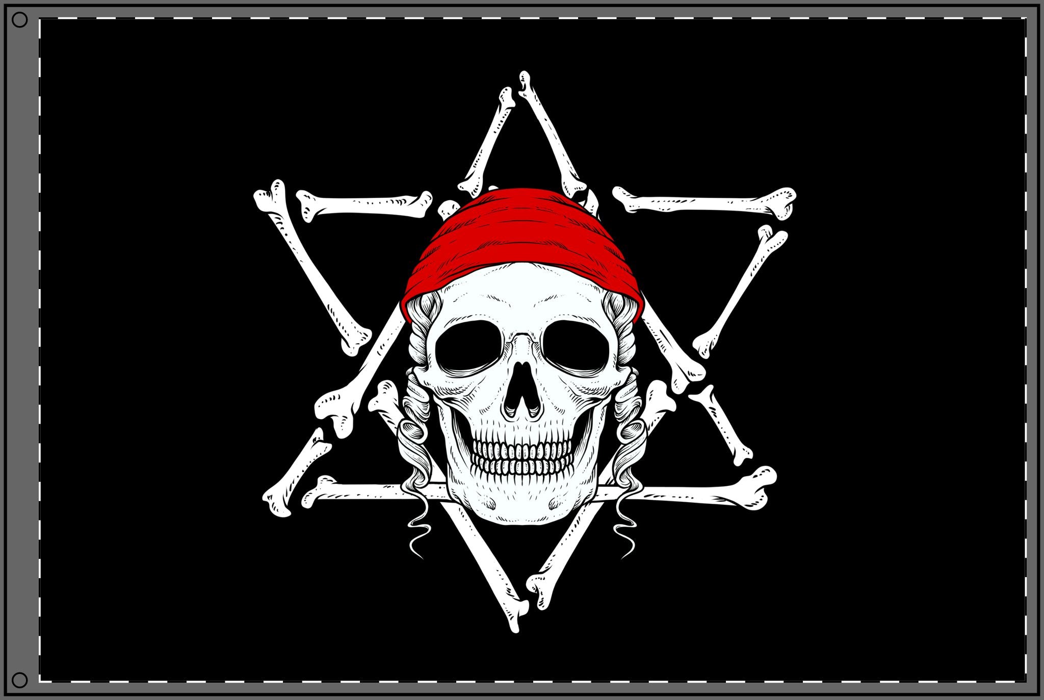 Jewish Pirate Flag, double-sided – Maccabee Apparel